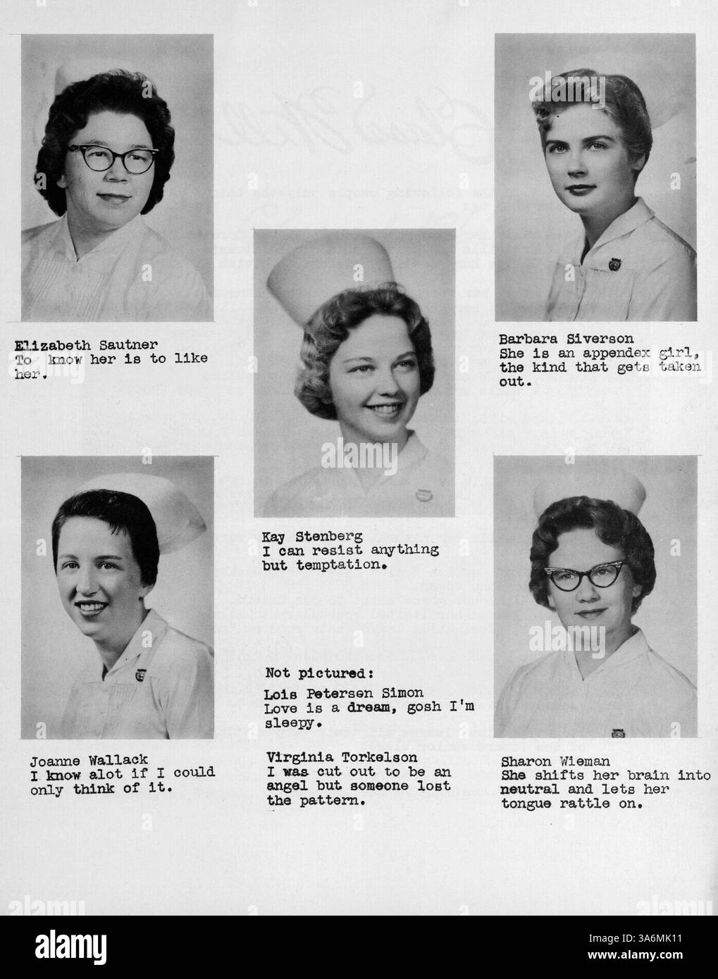 The 'The Lamp' yearbook from 1959 details the nursing students, faculty ...