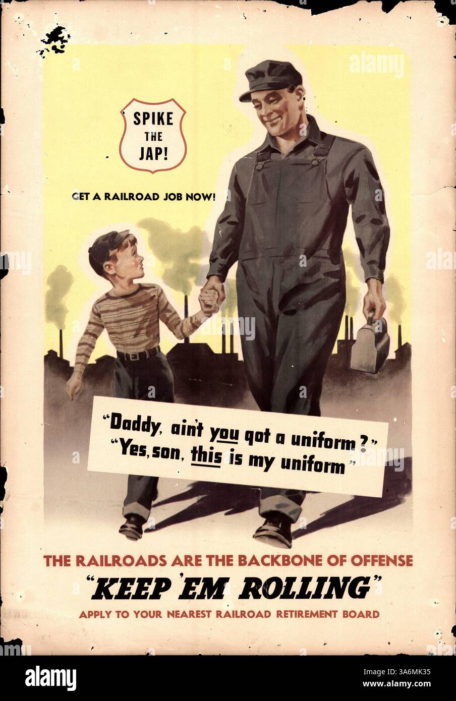 This wartime recruitment poster from the 1940s encourages workers to ...