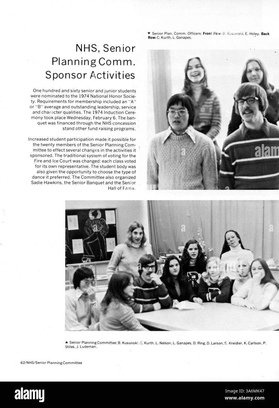 The 1974 'Aurean' yearbook from Richfield High School records the ...