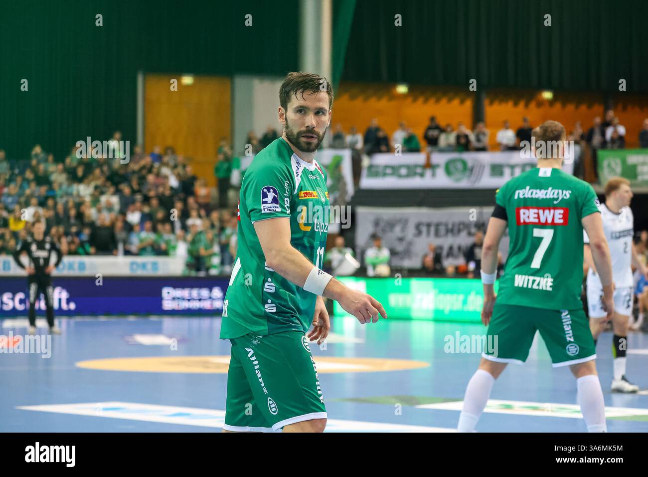 Leipzig, Deutschland. 23rd Mar, 2025. Lukas Binder (SC DHfK Leipzig, 11 ...