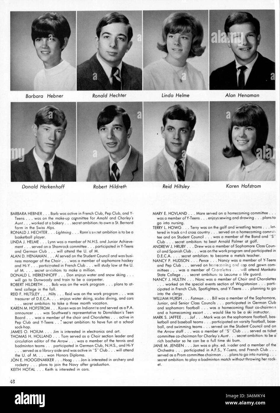 This yearbook from southwest high school documents the 1966 1967 hi-res stock photography and ...