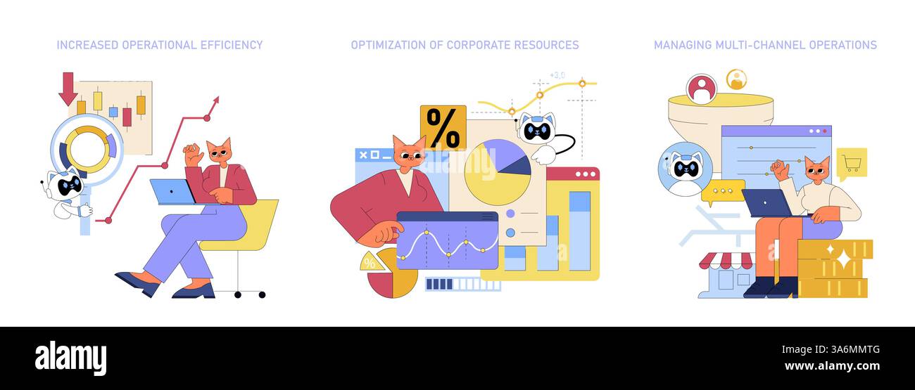 Illustrations that effectively showcase data analysis, visualization ...