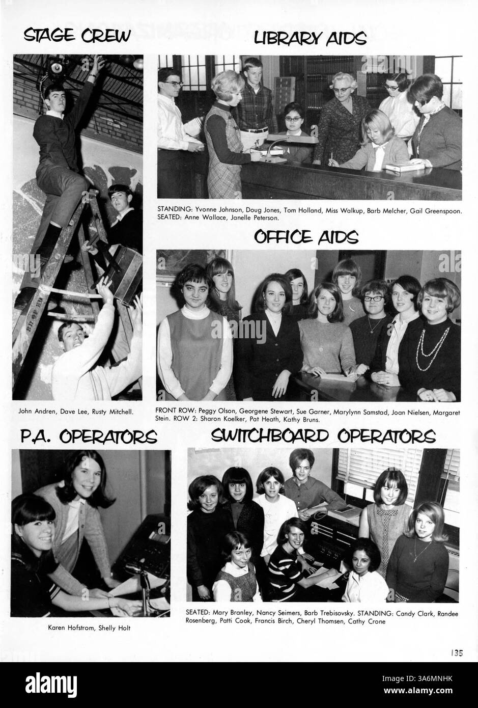 This 1967 yearbook captures the student body hi-res stock photography ...
