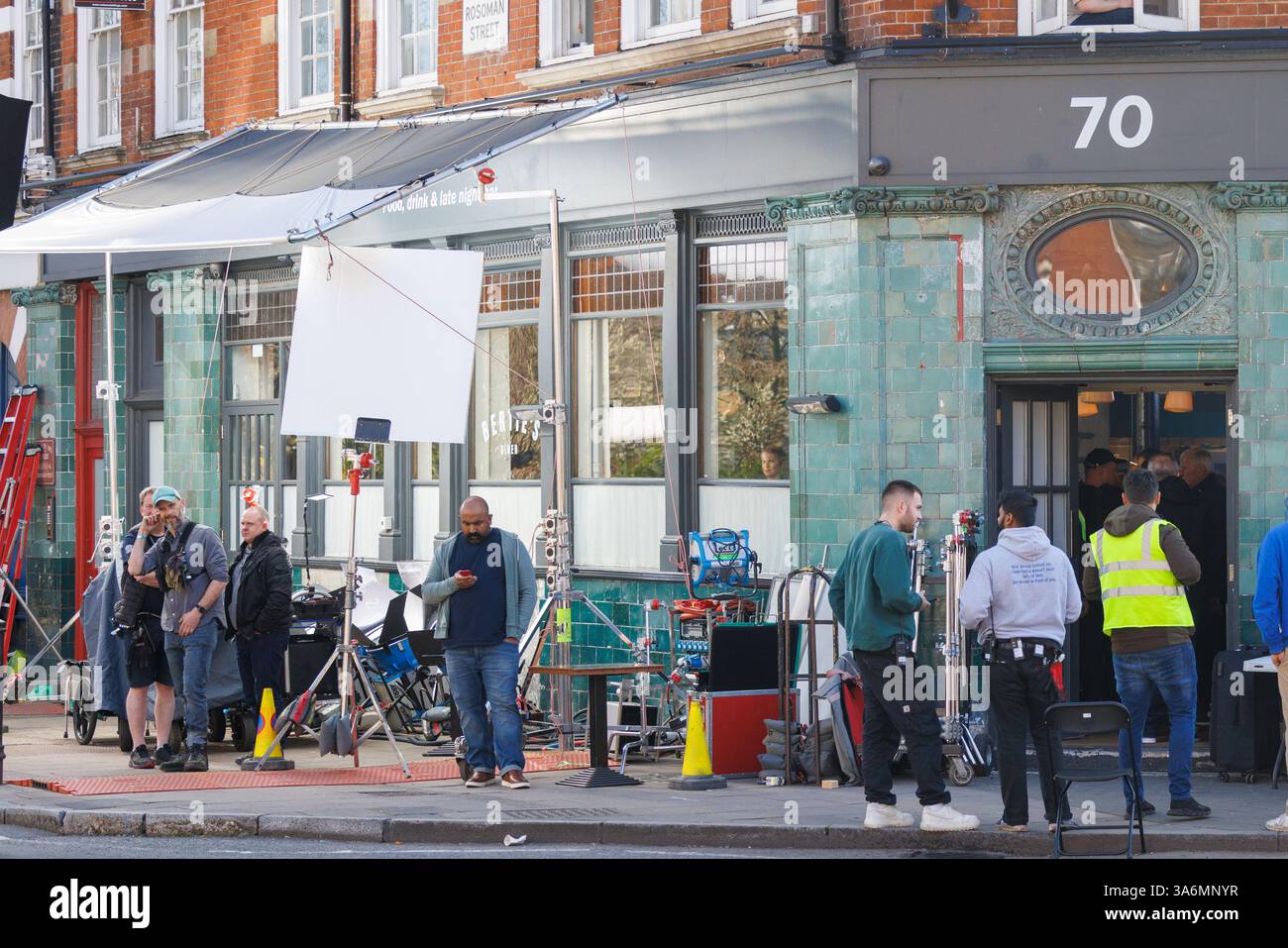 Ed Sheeran arrives to shoot a music video in East London Stock Photo ...