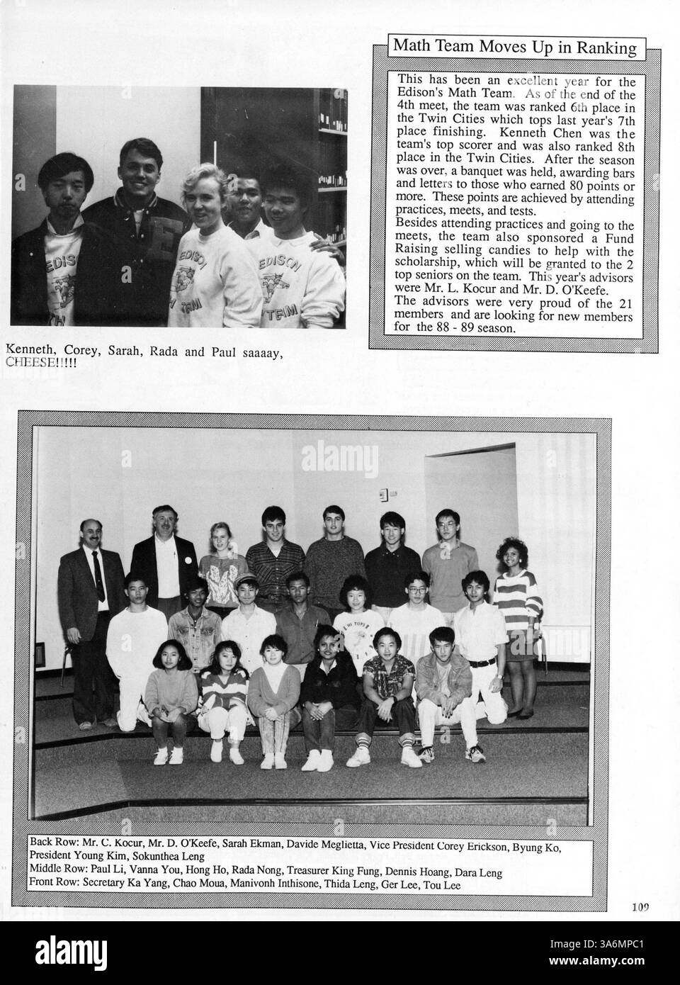 The 1988 Wizard Yearbook from Edison High captures key events of the ...