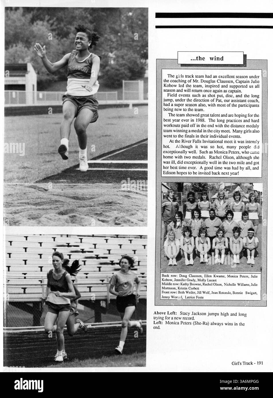 Extracurricular activities of the 1987 1988 year hi-res stock ...