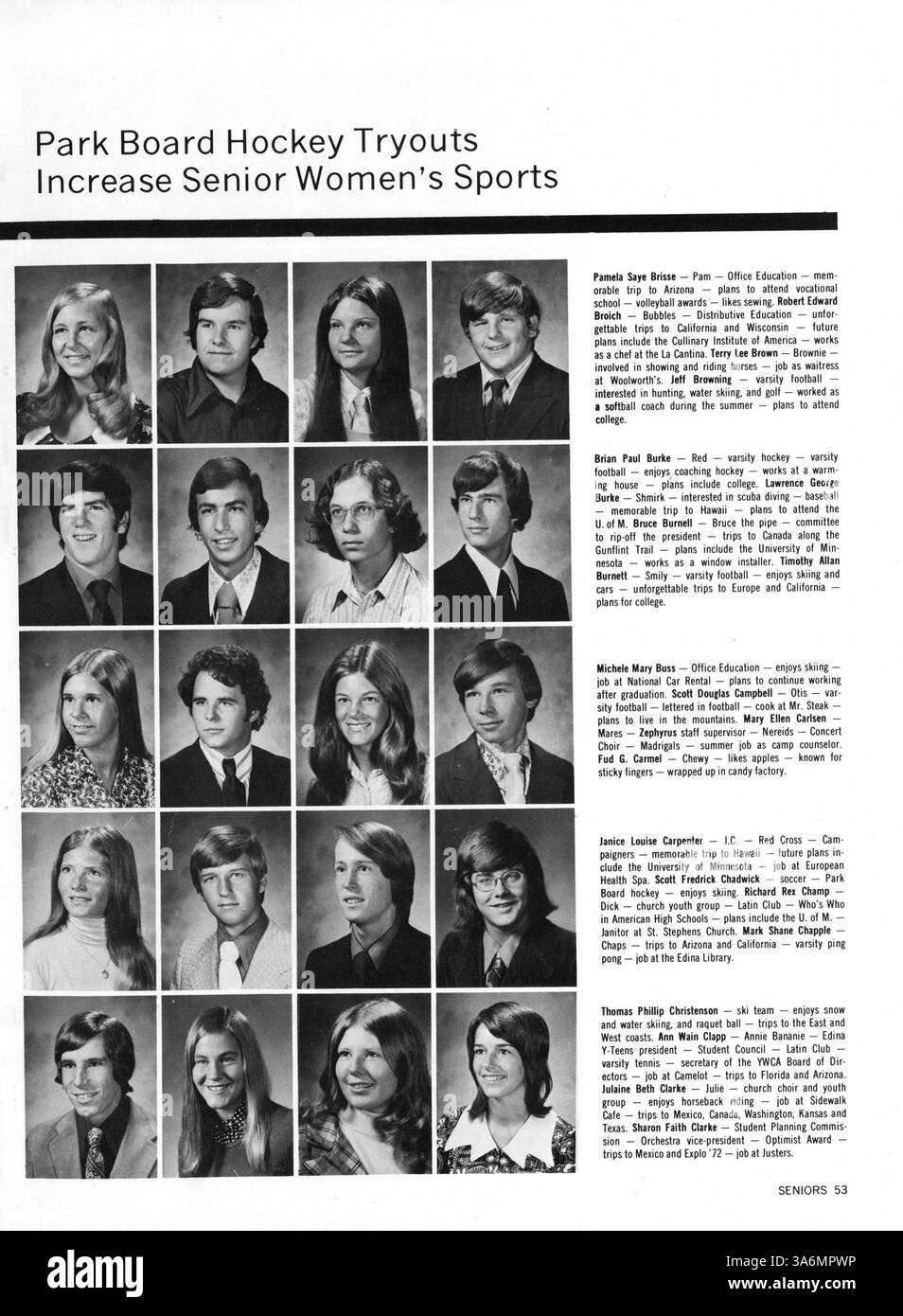 The 1973 Windigo yearbook from Edina West High School documents the ...