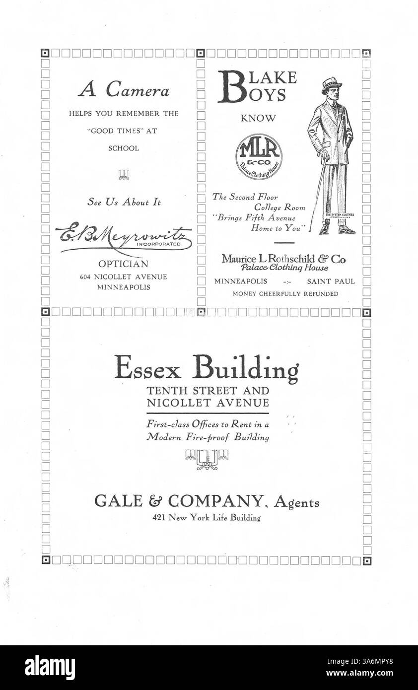 This 1915 Blake Yearbook, The Callopan, captures student life, faculty, athletics, school clubs ...