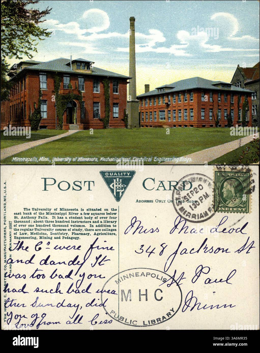 This historic postcard showcases the University of Minnesota’s ...
