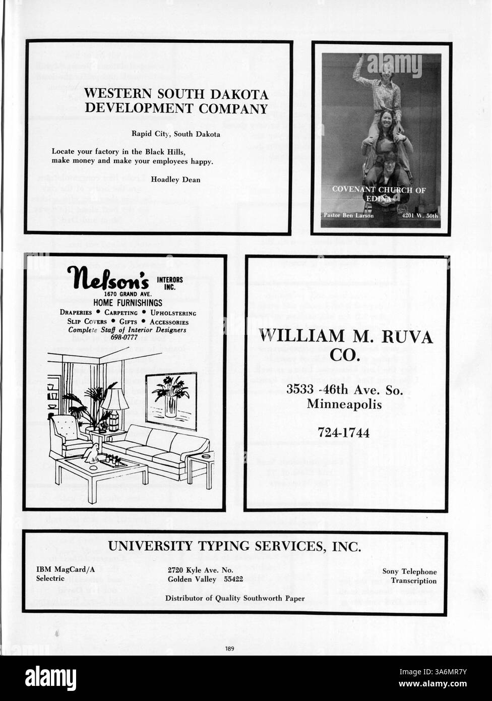 Yearbook from minnehaha academy highlights the activities hi-res stock photography and images ...