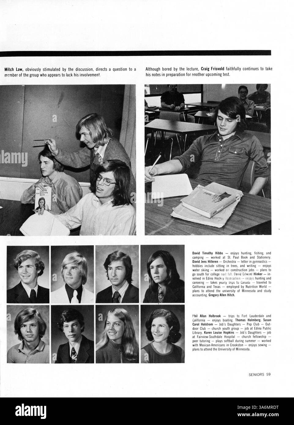 This high school yearbook, Windigo '73 from Edina West, features ...