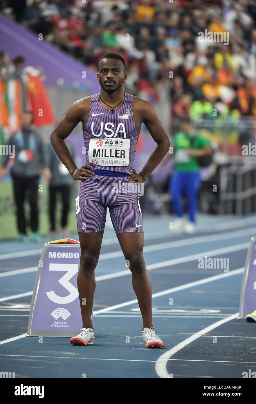 Brandon Miller of the USA competing in the 800m final at the World ...