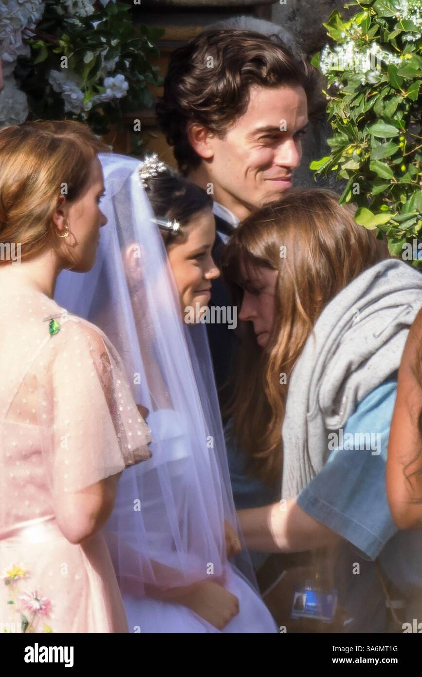 Filming of Beetlwjuice 2 With Jenna Ortega and Winona Ryder Stock Photo ...