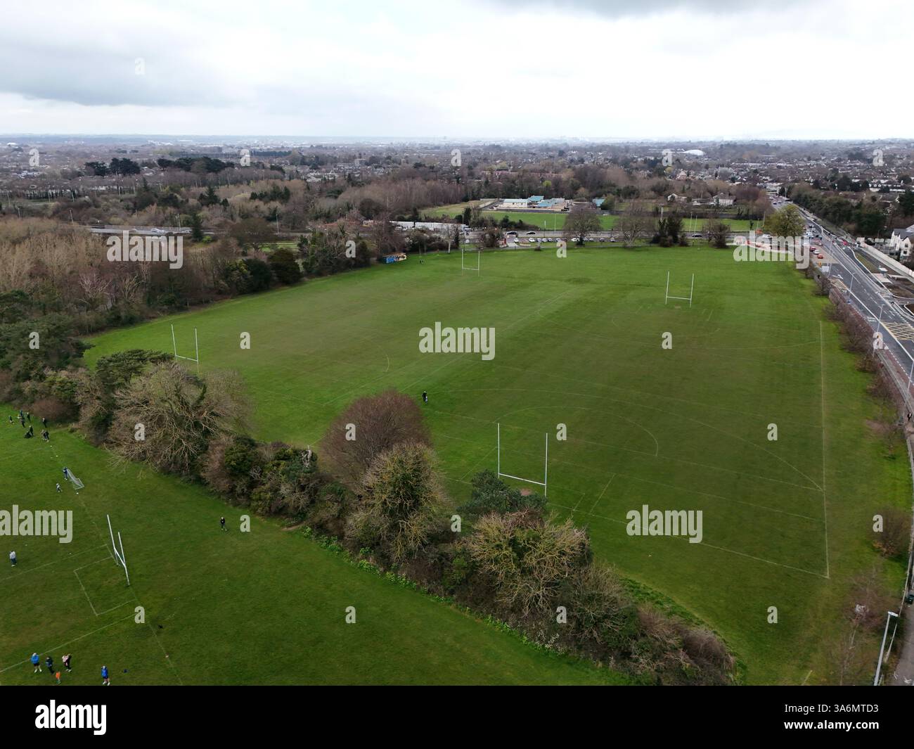 Dublin, Ireland - 22nd March 2025 - Aerial image of Dodder Valley Park ...