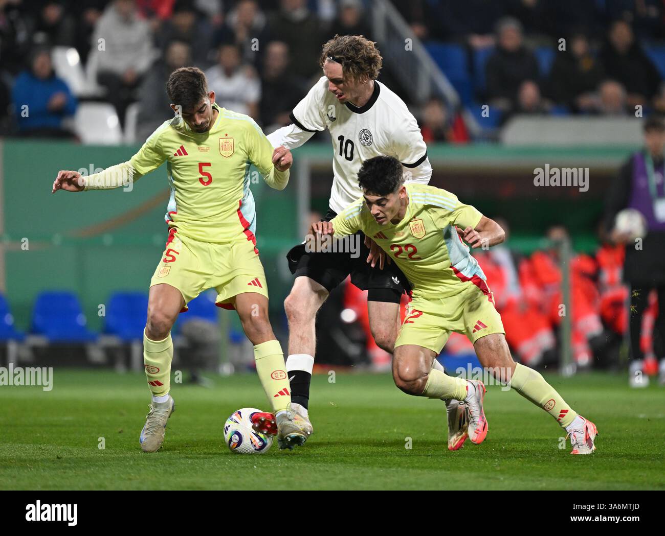 25 March 2025, Hesse, Darmstadt: Soccer, U21 Men: International match ...