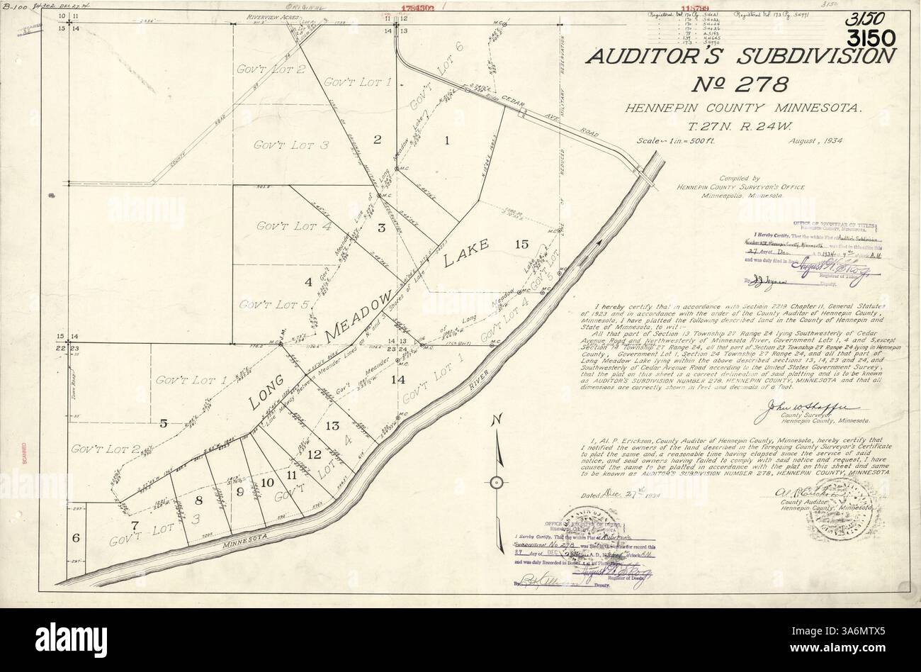 Auditor's Subdivision Number 278 refers to a specific land subdivision ...