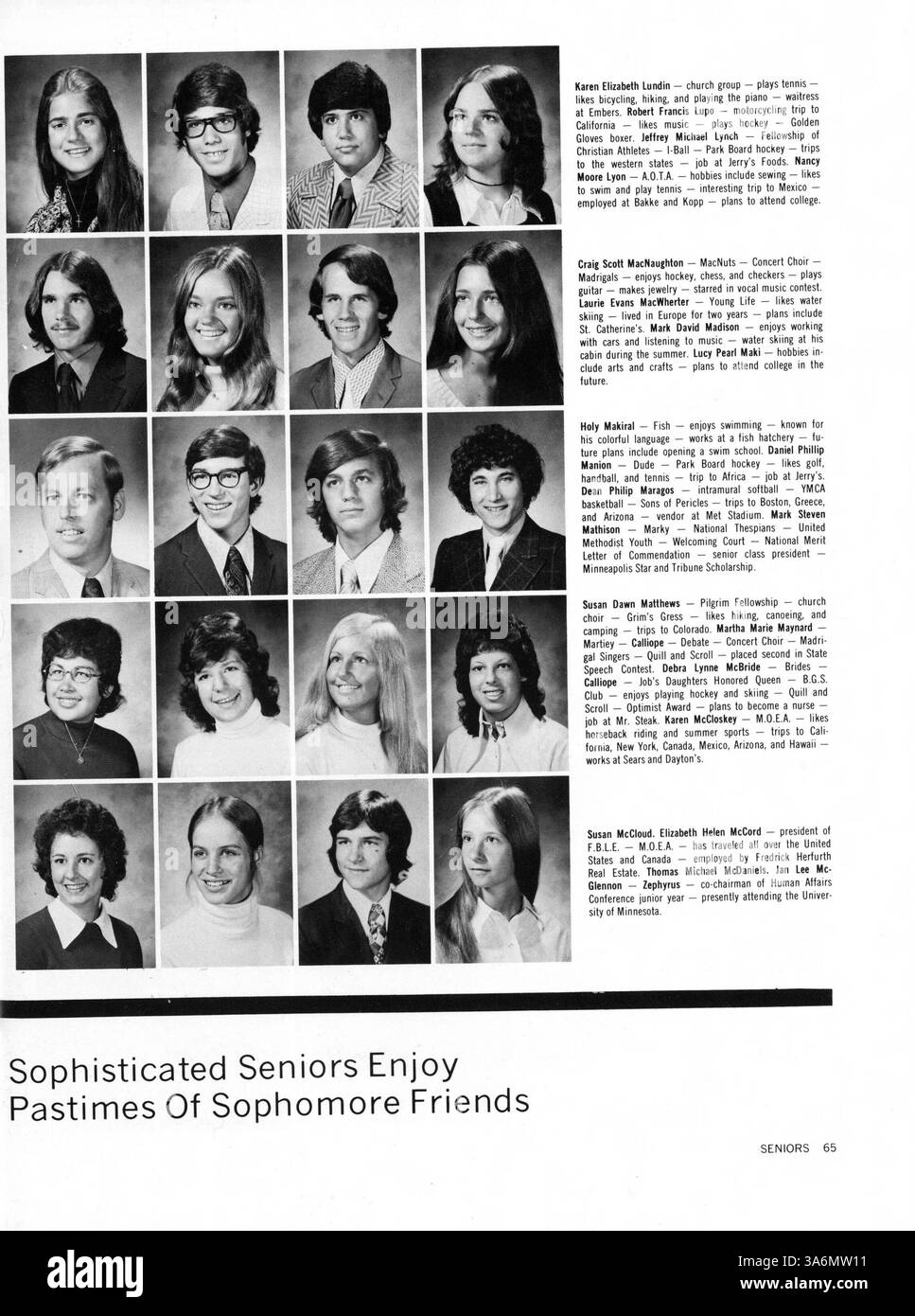This high school yearbook, Windigo '73, from Edina West High School ...