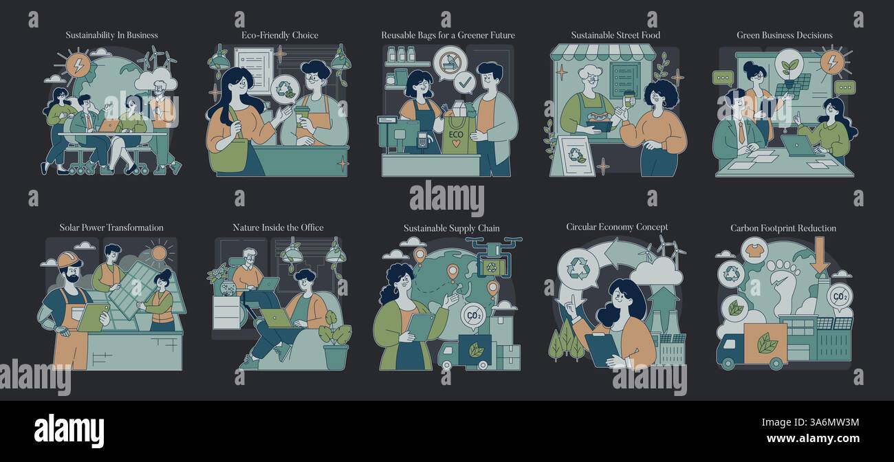 Sustainability in business highlights eco-friendly practices through ...