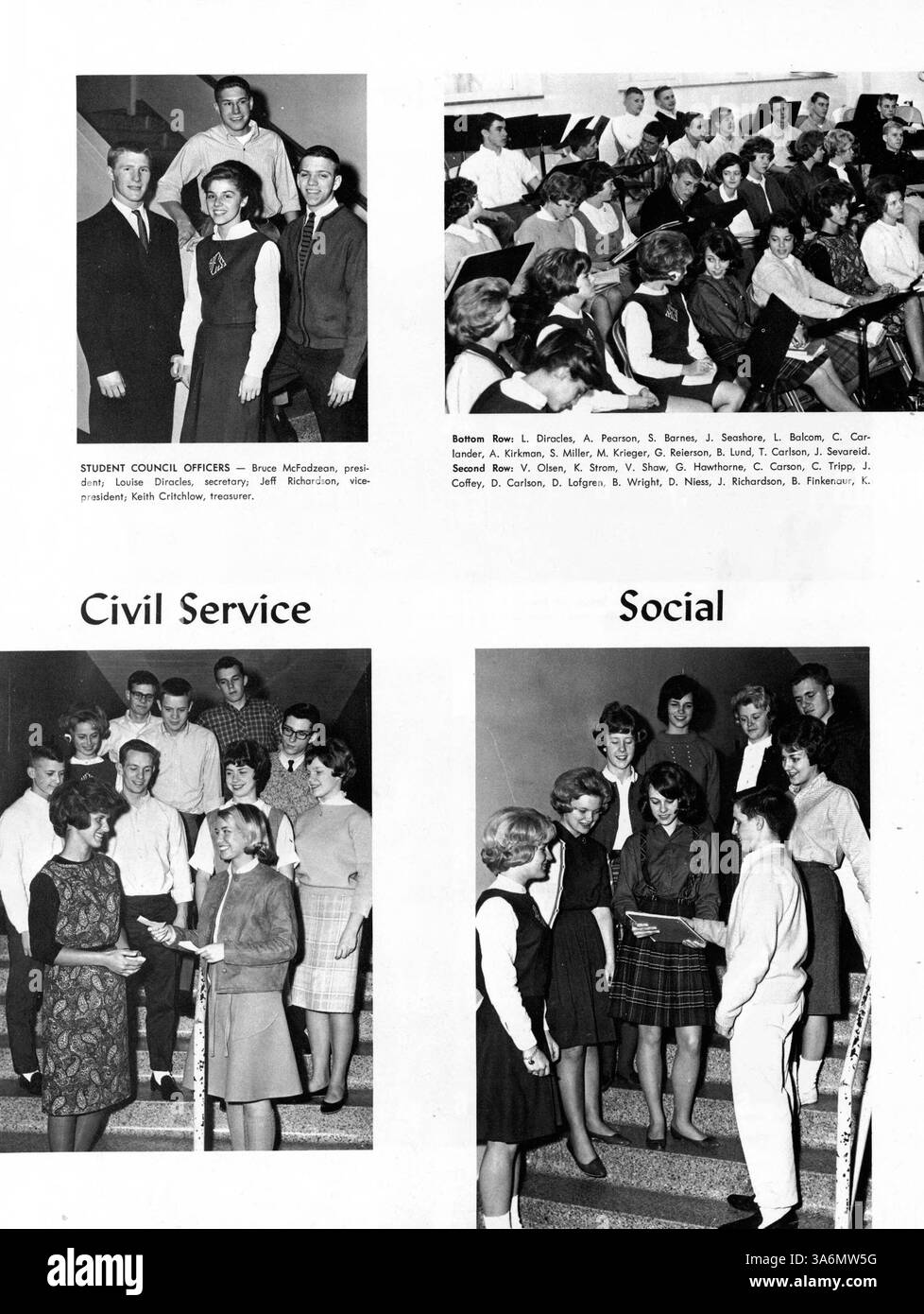 Documenting key moments from the 1962 1963 school year hi-res stock ...