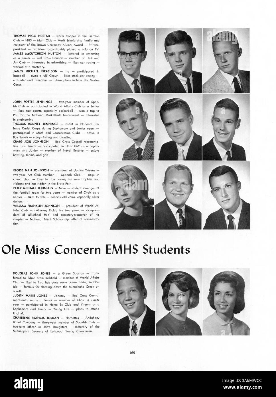 The 1963 whigrean yearbook from edina morningside high documents hi-res stock photography and ...