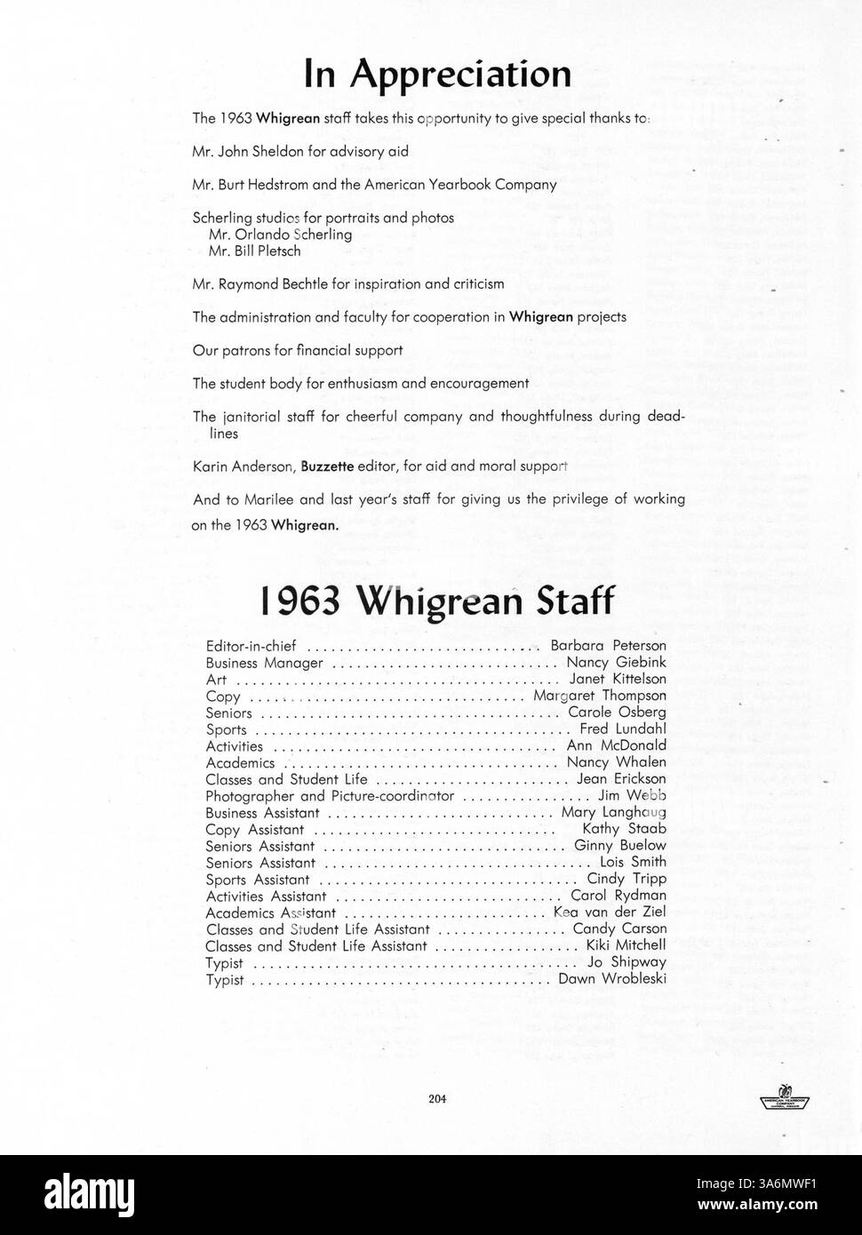 The 1963 Whigrean yearbook from Edina-Morningside High School highlights the academic, athletic ...