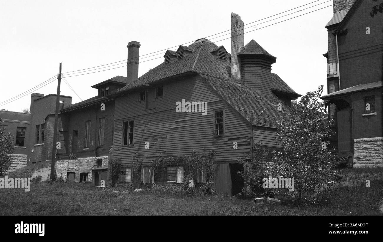 A historical photograph showing the rear of Stanley Hall, an important ...
