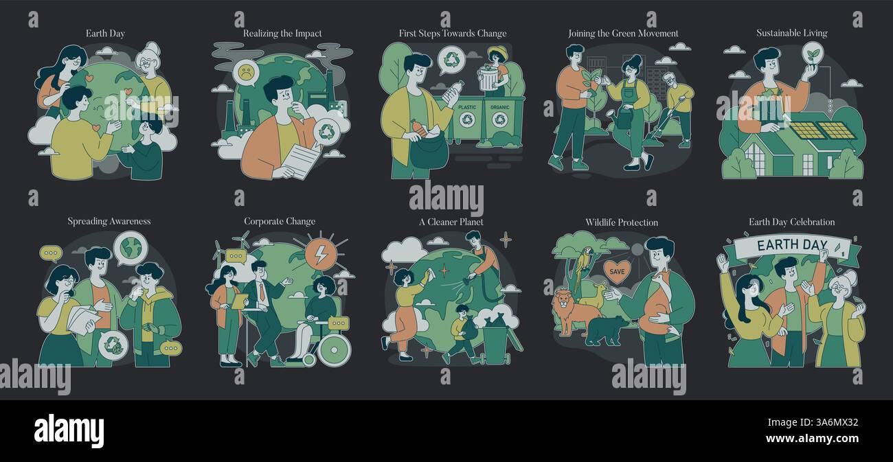 Earth Day illustration emphasizes the importance of environmental ...