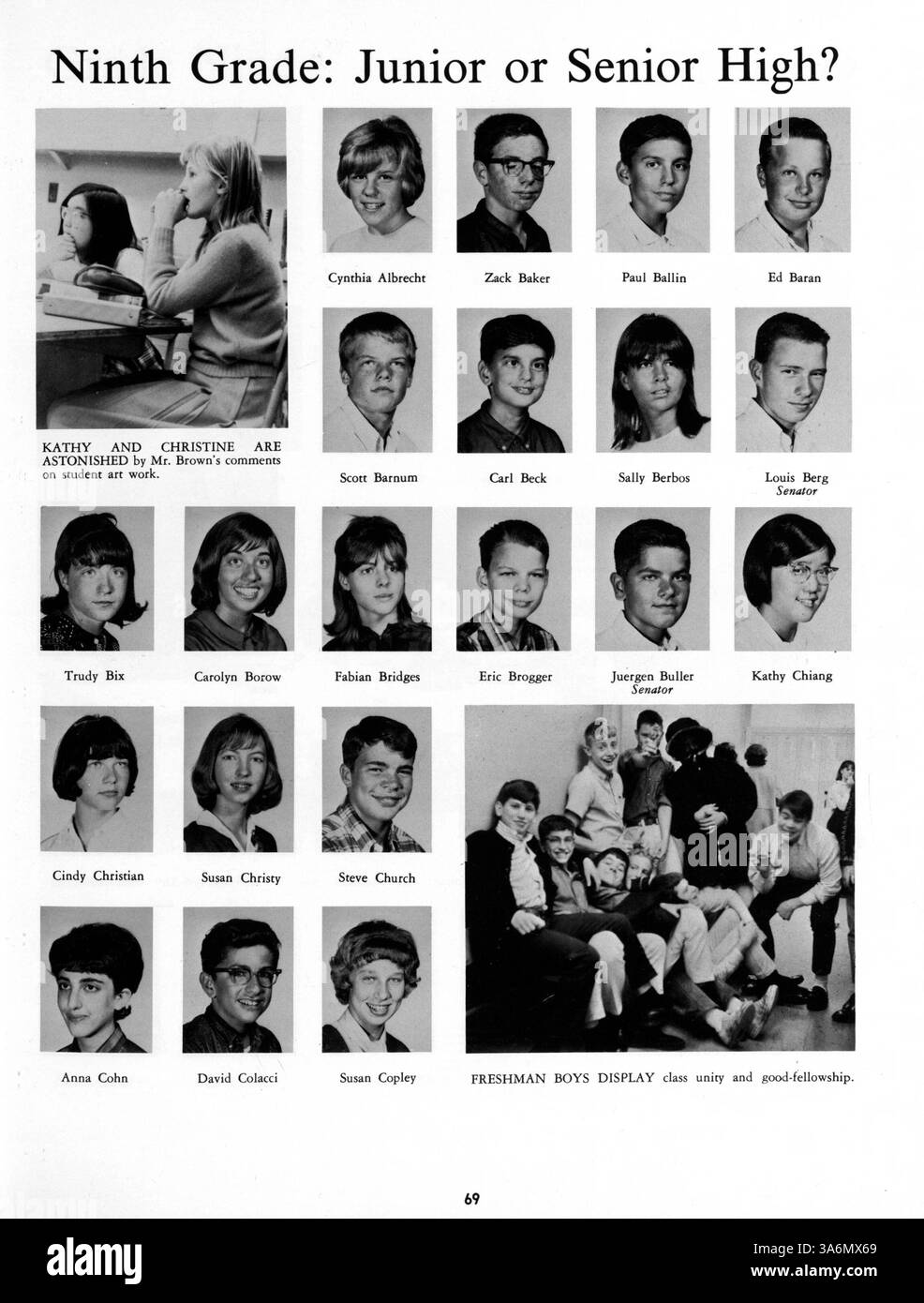 The 1965 university high yearbook documents the 1964 1965 school year hi-res stock photography ...