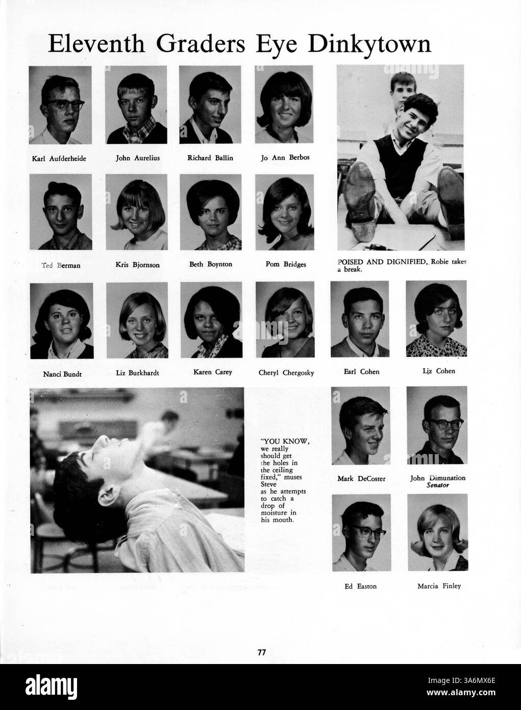 The 1965 university high yearbook features significant events fr hi-res ...