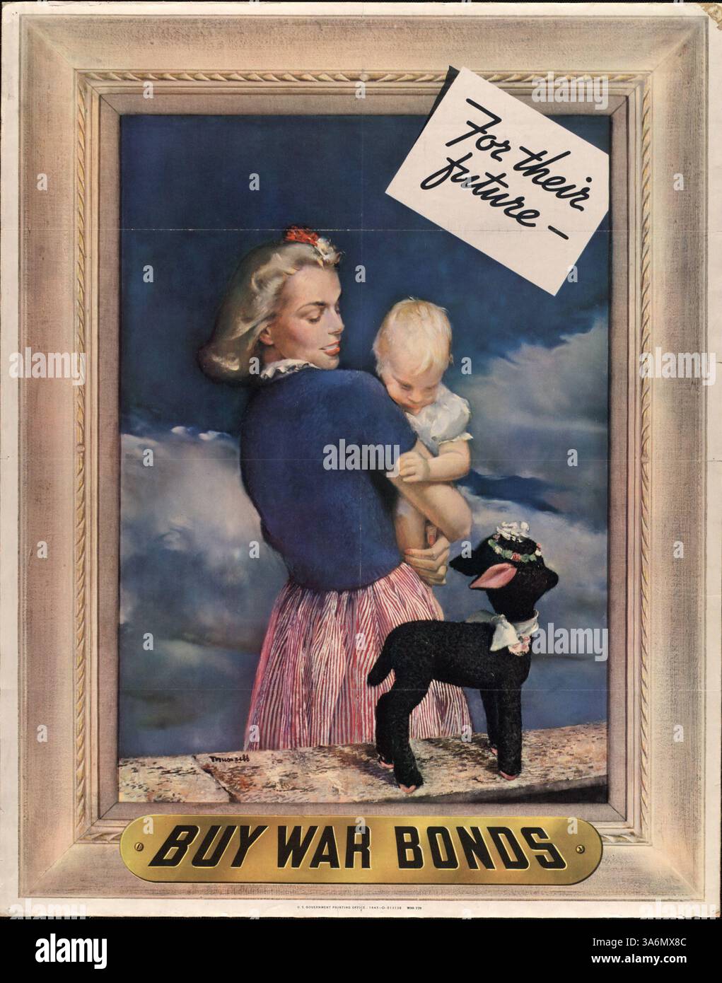 A 1943 World War II propaganda poster encouraging citizens to buy war ...