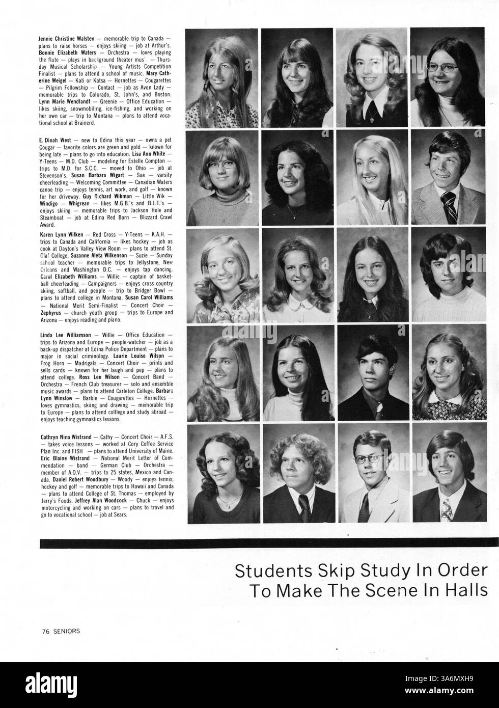 Other major events from the 1972 1973 school year hi-res stock ...