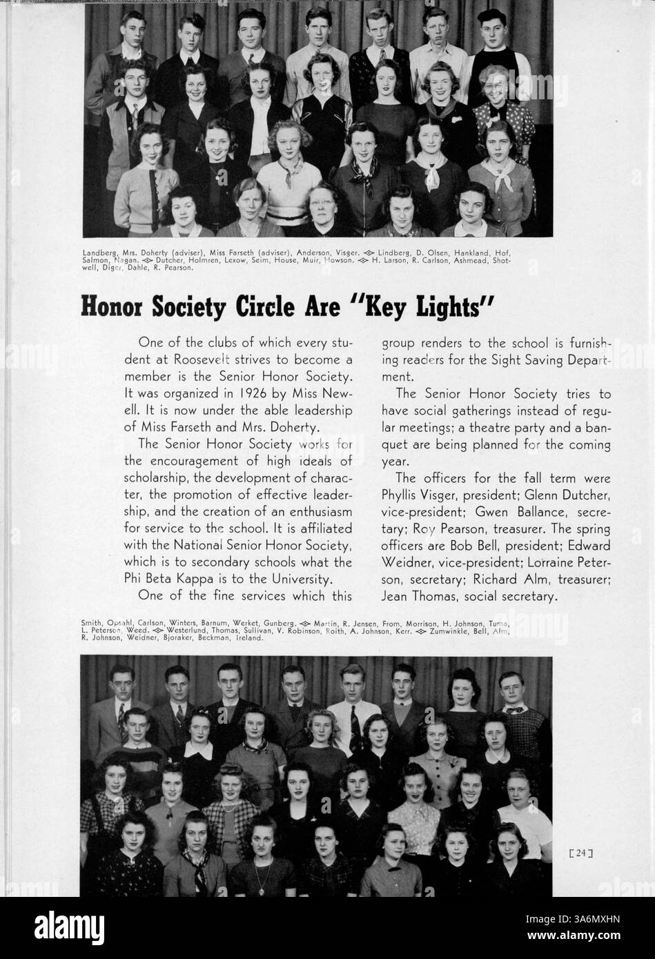 The 1939 Sagamore yearbook from Roosevelt High School captures major ...