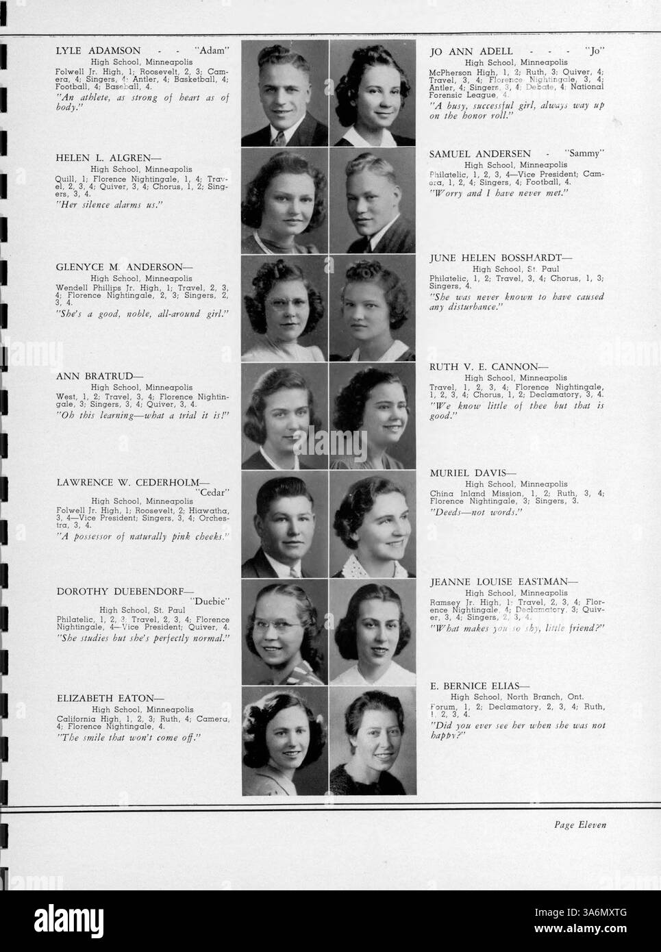 Minnehaha Academy's 1940 Antler yearbook showcases the highlights of the 1939-1940 school year ...