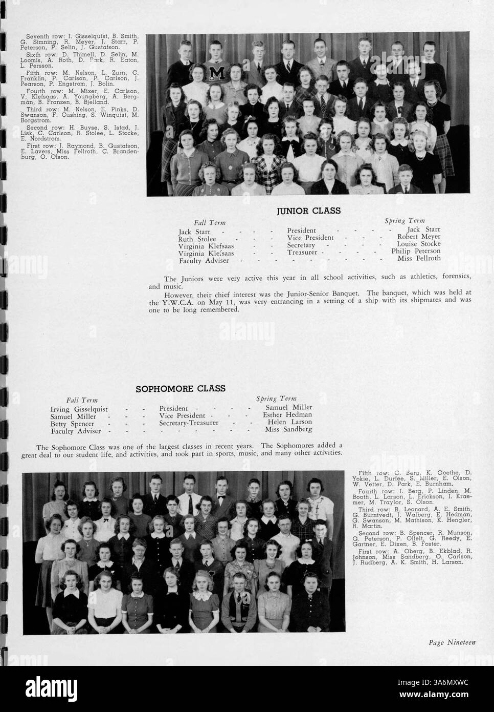 Minnehaha Academy's 1940 Antler yearbook highlights the 1939-1940 academic year, including key ...