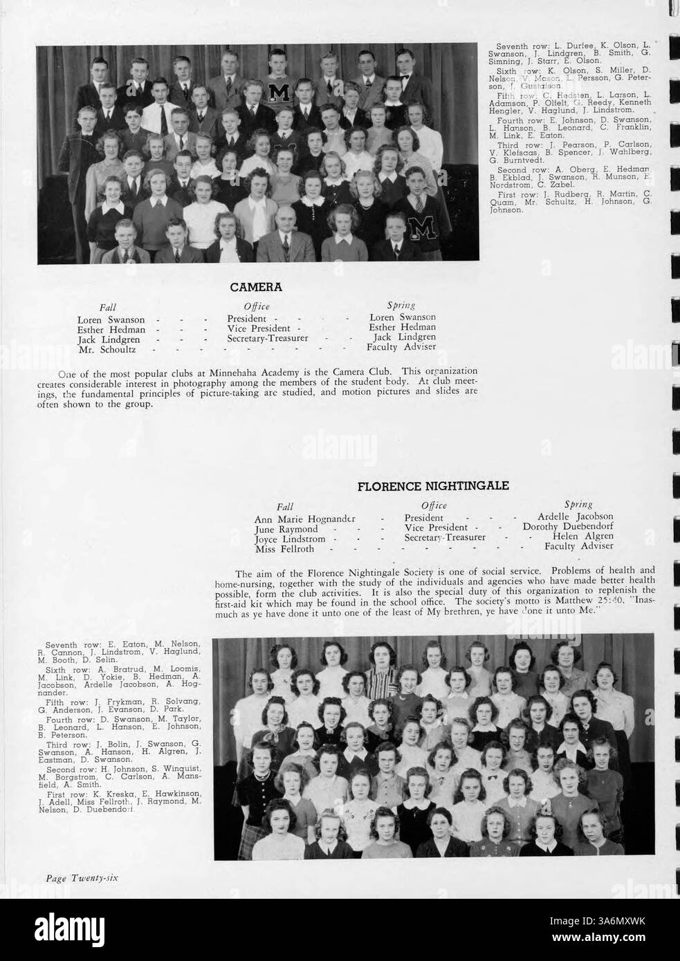 The 1940 antler yearbook from minnehaha academy reflects the hig hi-res stock photography and ...