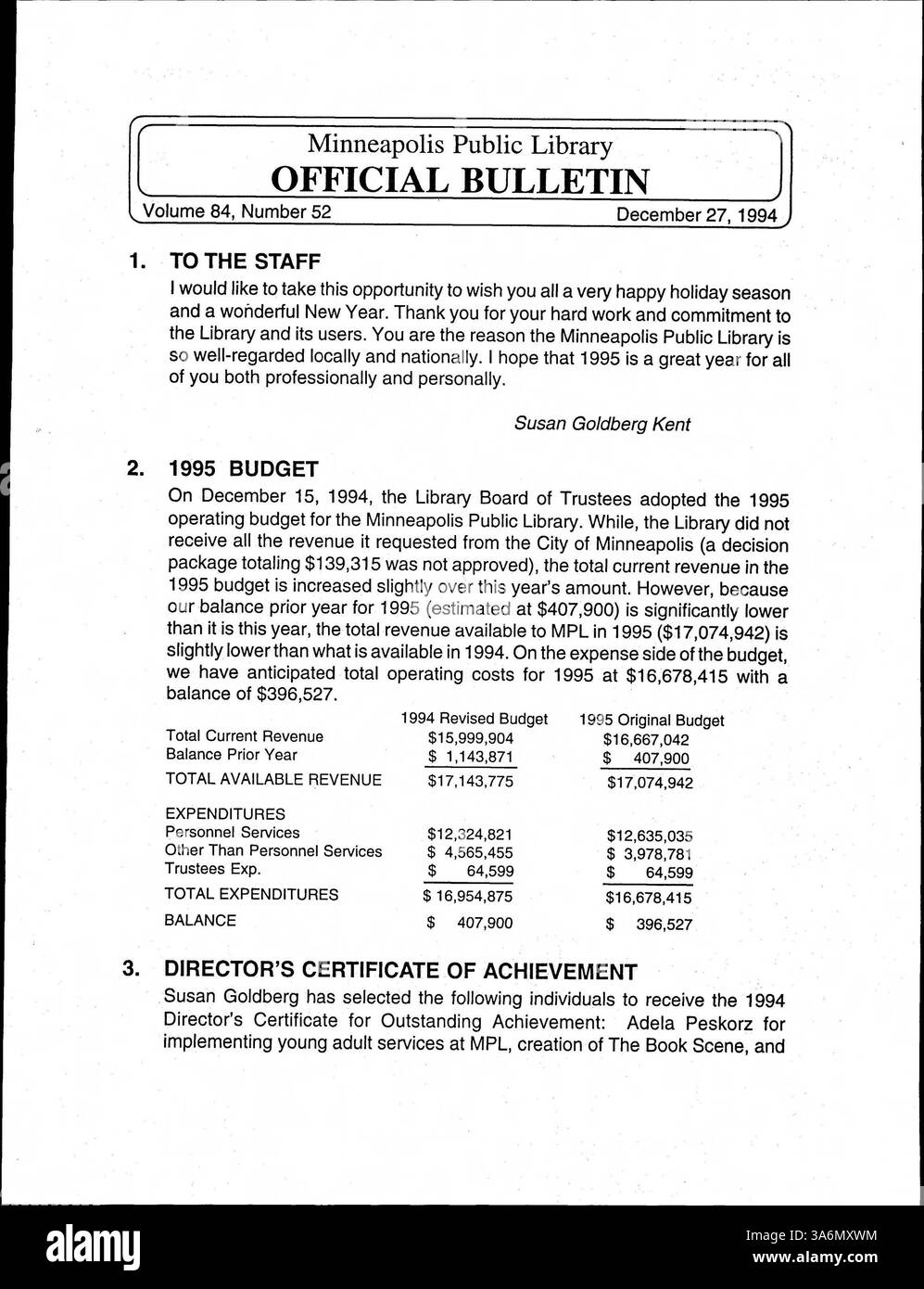 The Minneapolis Public Library Official Bulletin 1994 provided weekly ...