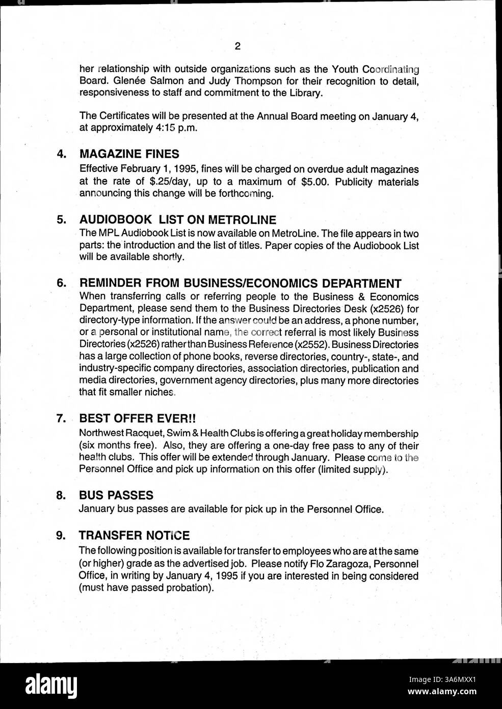 The Minneapolis Public Library Official Bulletin 1994 provided ...