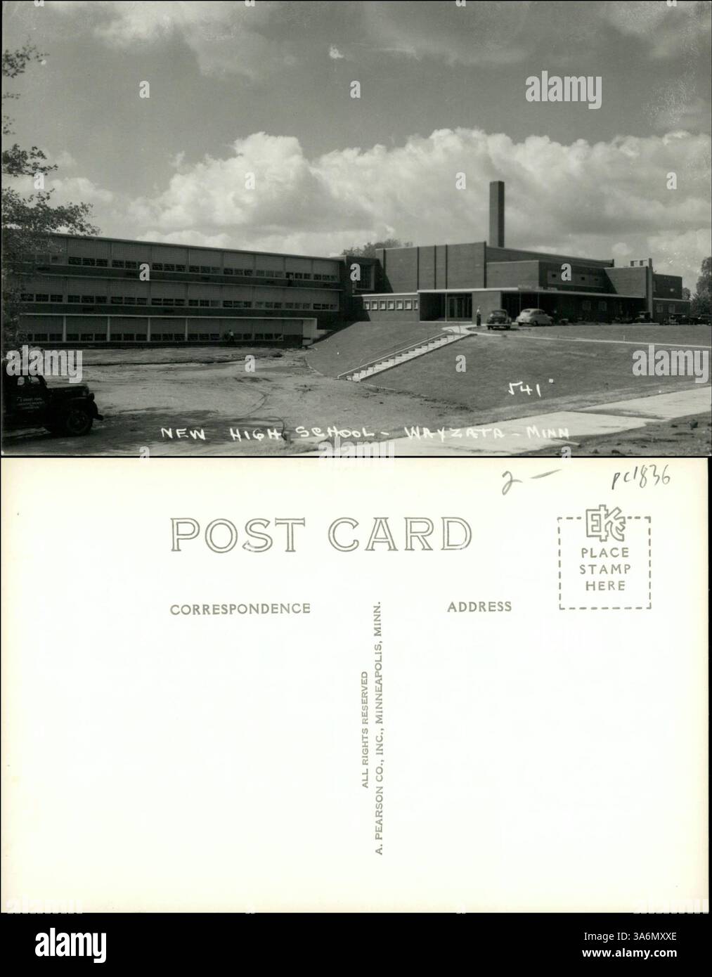 The new high school in Wayzata, Minnesota, was built in 1950. The ...