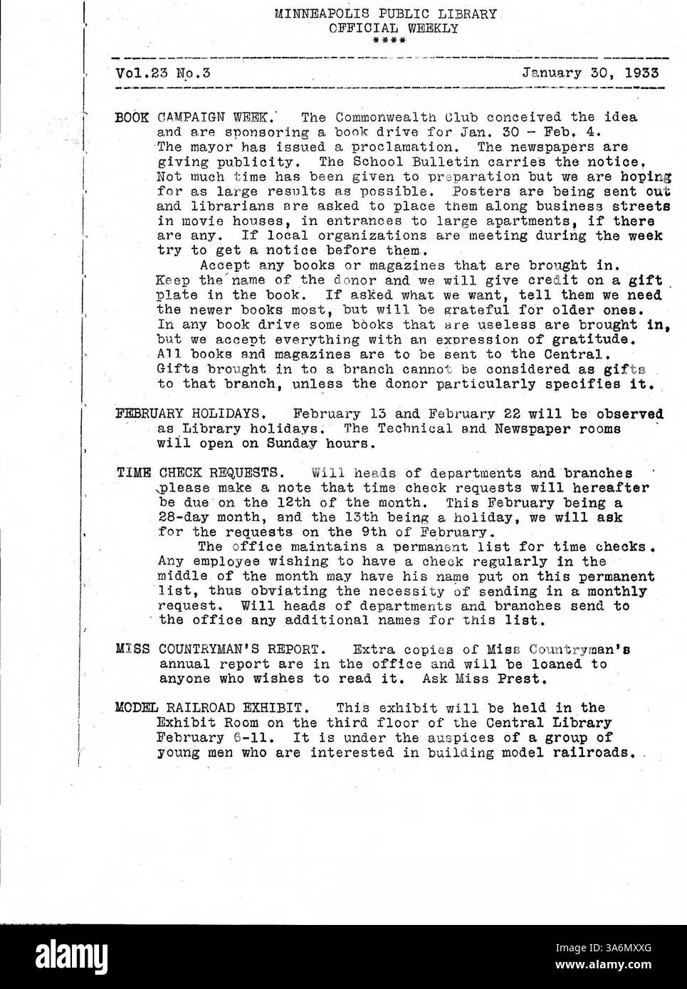 This document is part of the weekly bulletins distributed to employees ...