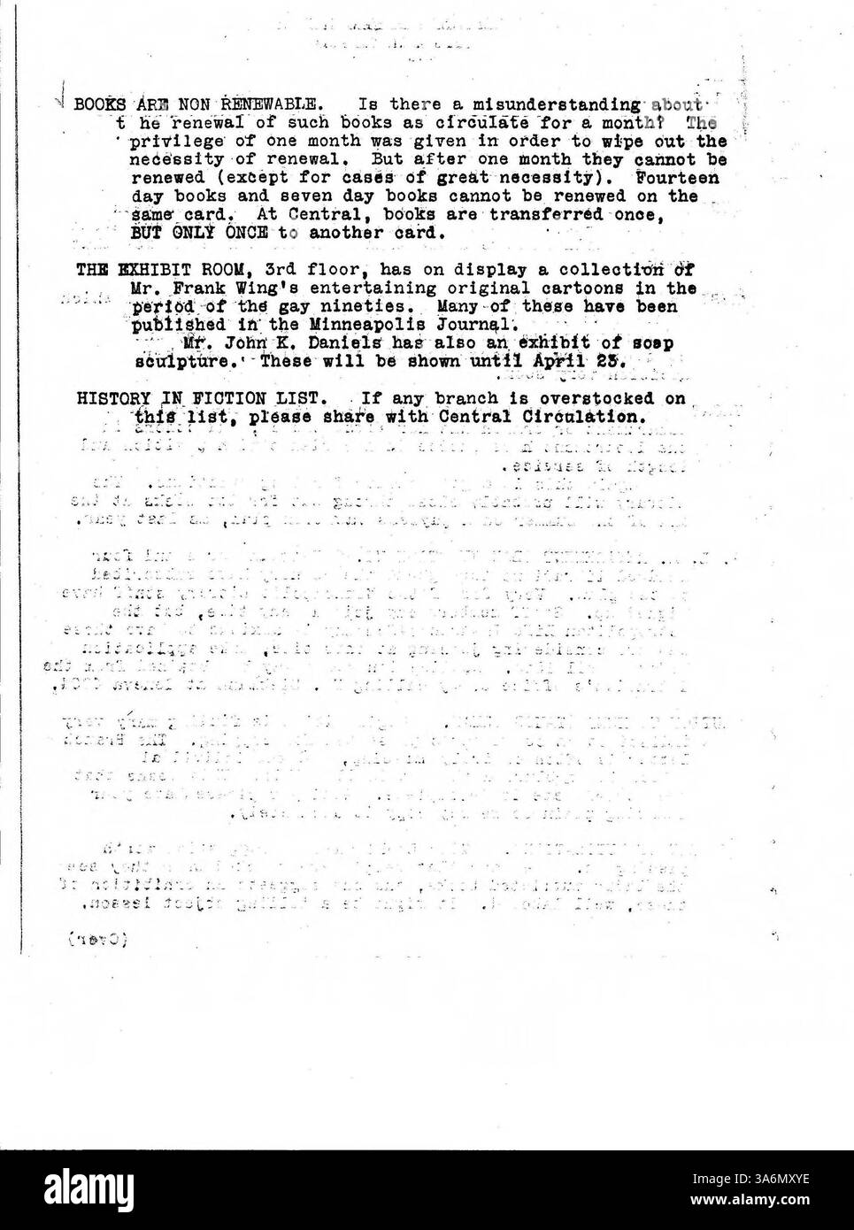 The official bulletin from the Minneapolis Public Library in 1933 ...