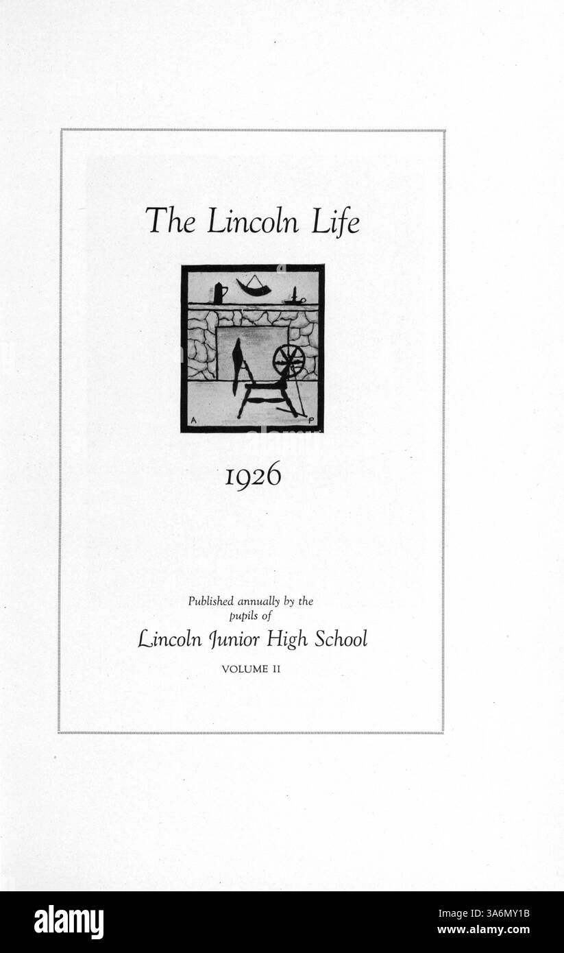 The 1926 edition of the Lincoln Jr. High yearbook documents key events ...