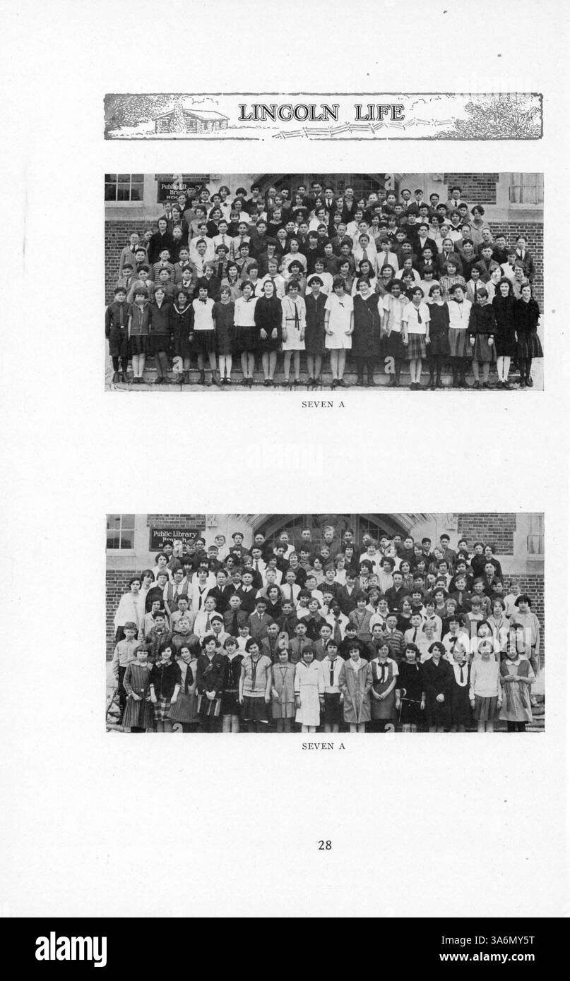 The 1926 Lincoln Jr. High Yearbook documents the experiences of ...