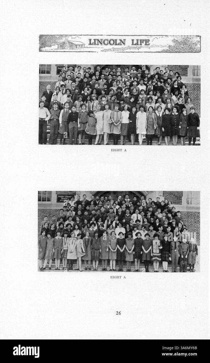 This 1926 yearbook from Lincoln Jr. High records the students, teachers ...