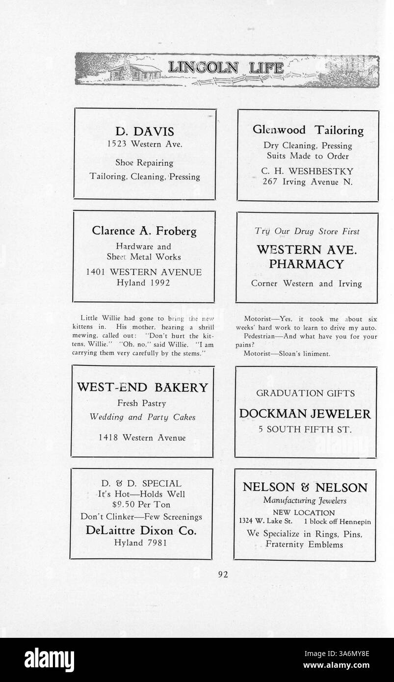 The 1926 Lincoln Jr. High yearbook captures the students, teachers, and ...