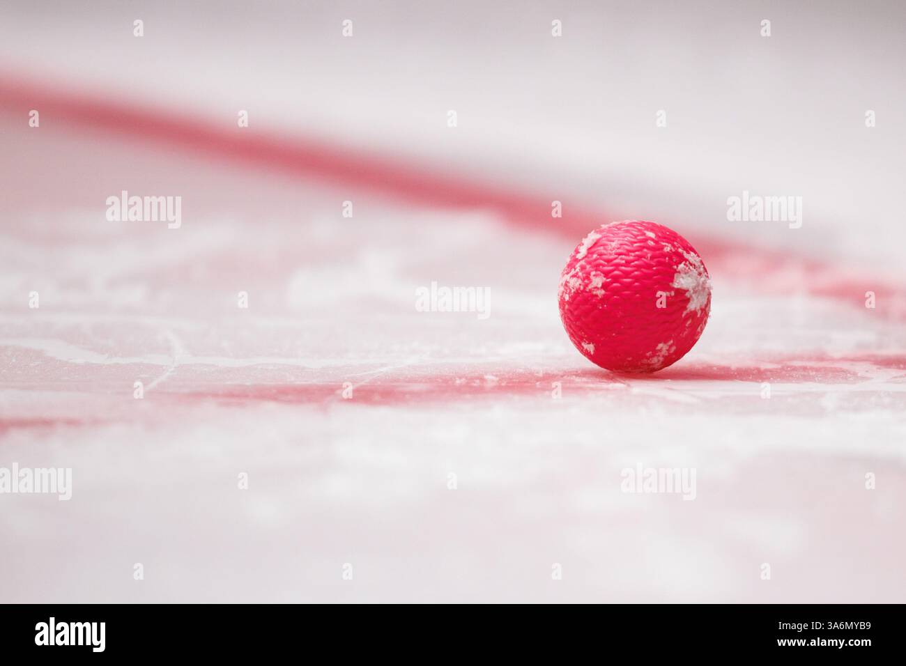 A bandy ball during the FIB 2025 Women's Bandy World Championship ...