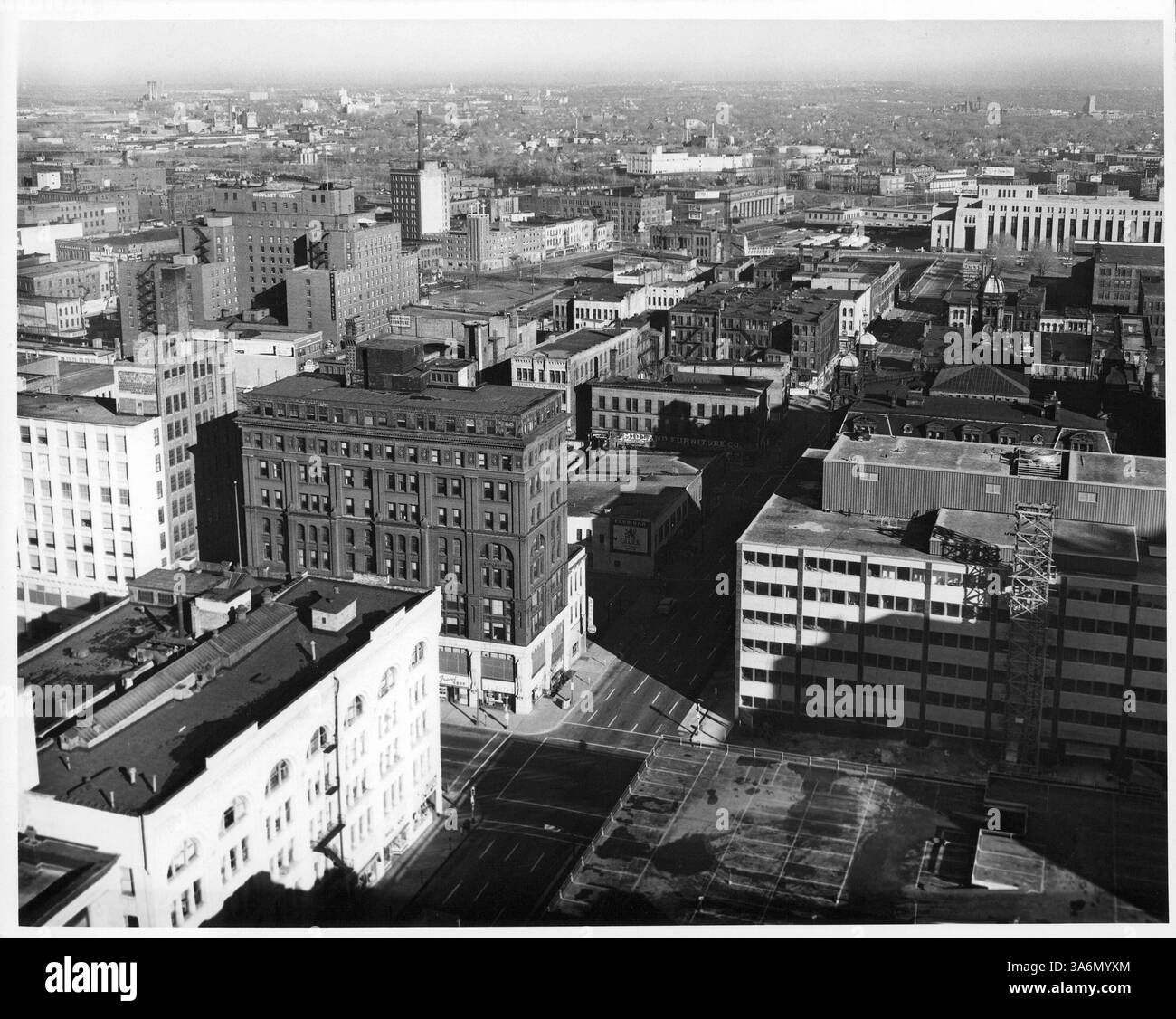 This aerial view shows marquette avenue in downtown minneapolis hi-res ...