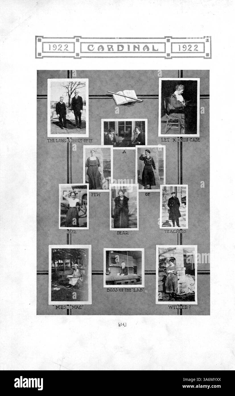The 1922 East High School yearbook, 'The Cardinal', captures the student body, teachers ...