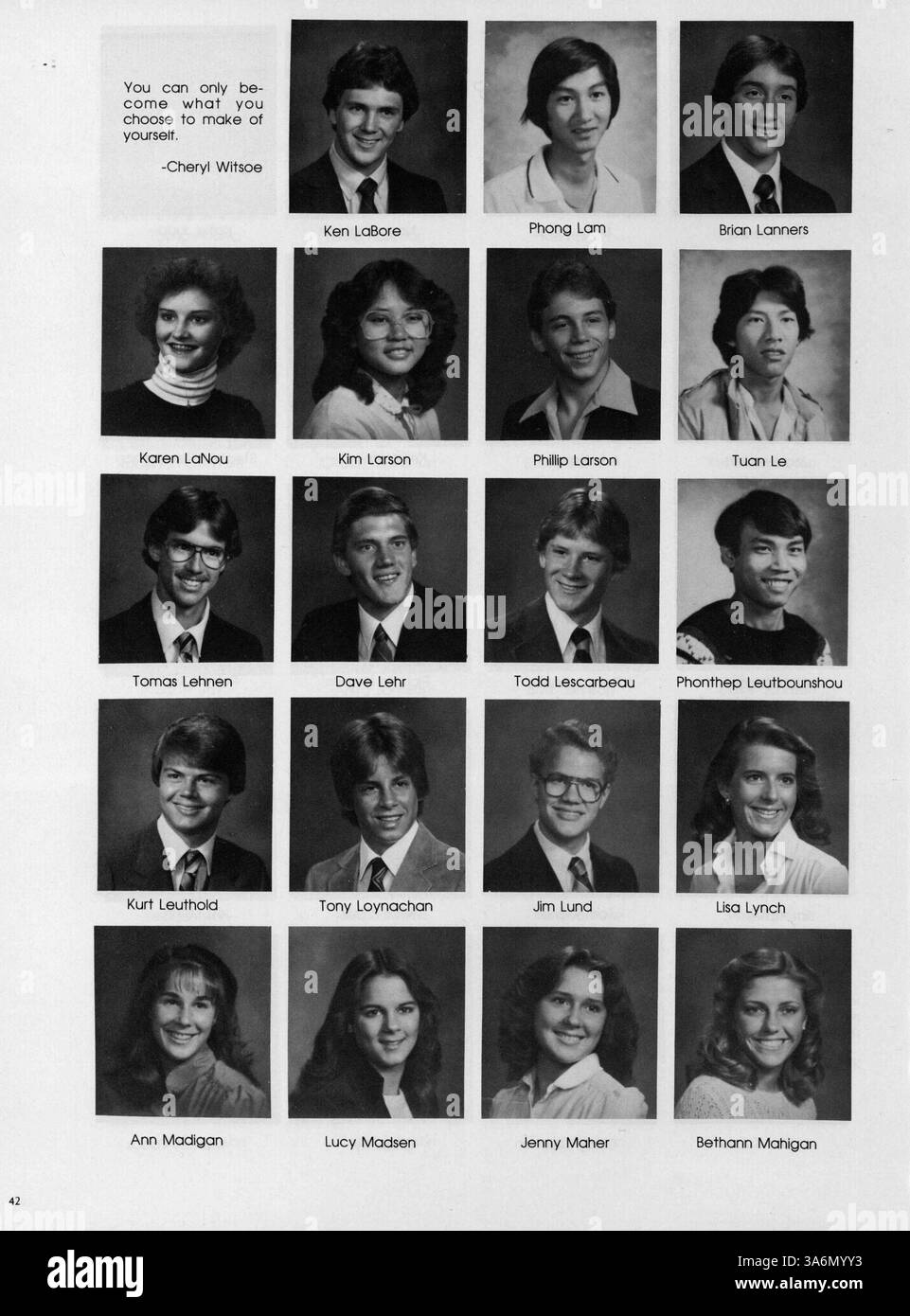 Academic milestones during the 1981 1982 school year hi-res stock ...