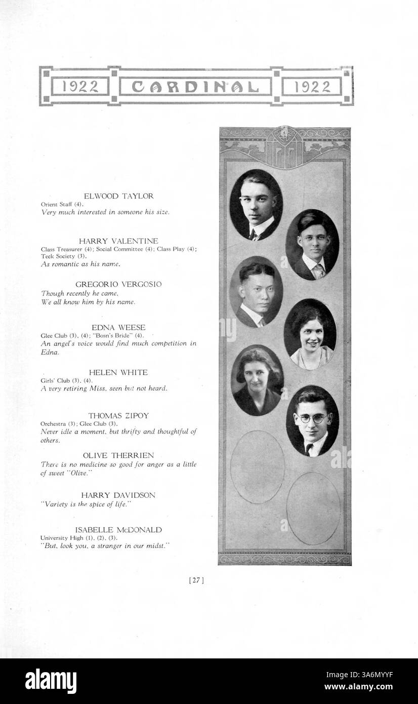 Yearbook highlights significant moments of the 1921 1922 academic year ...