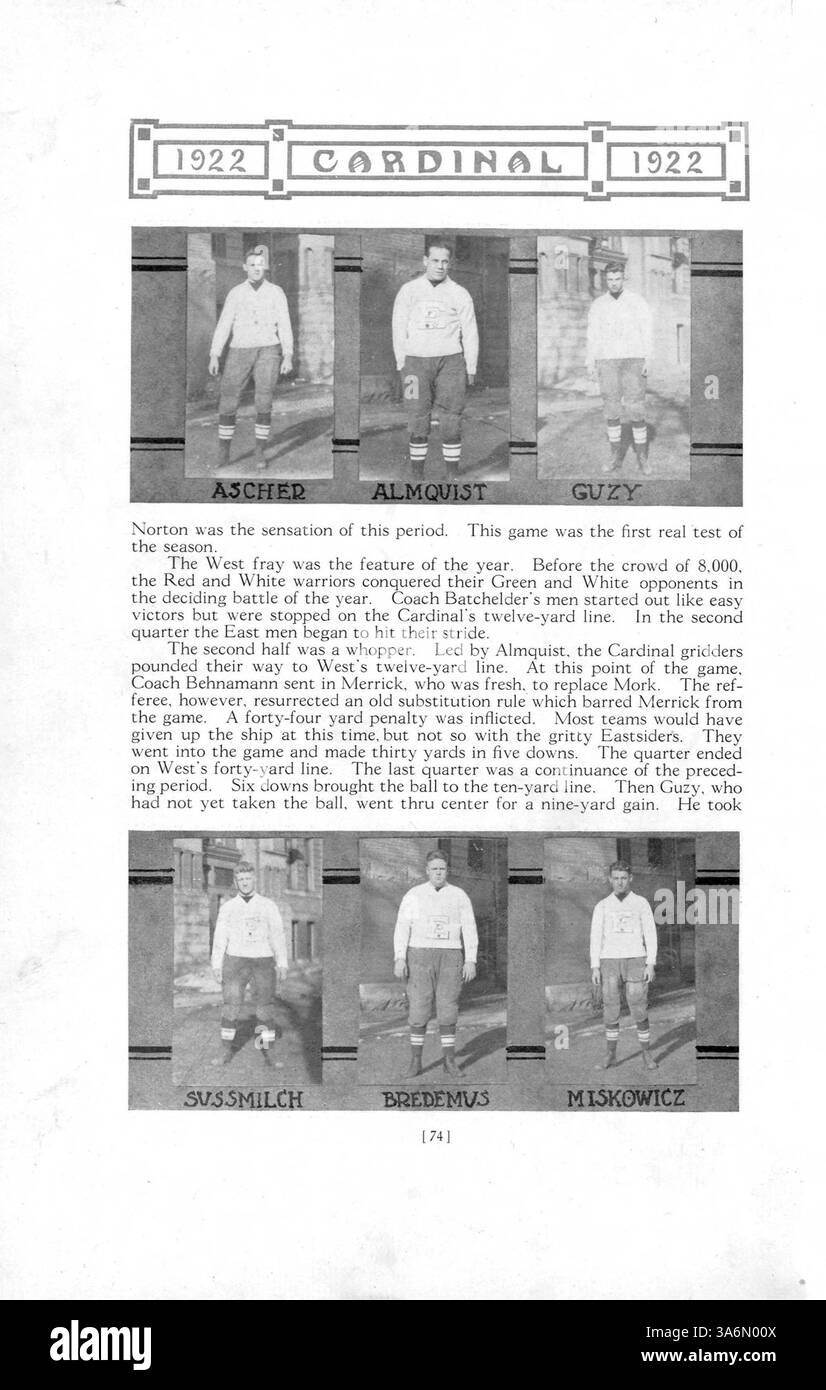 The 1922 'The Cardinal' yearbook from East High School captures student ...